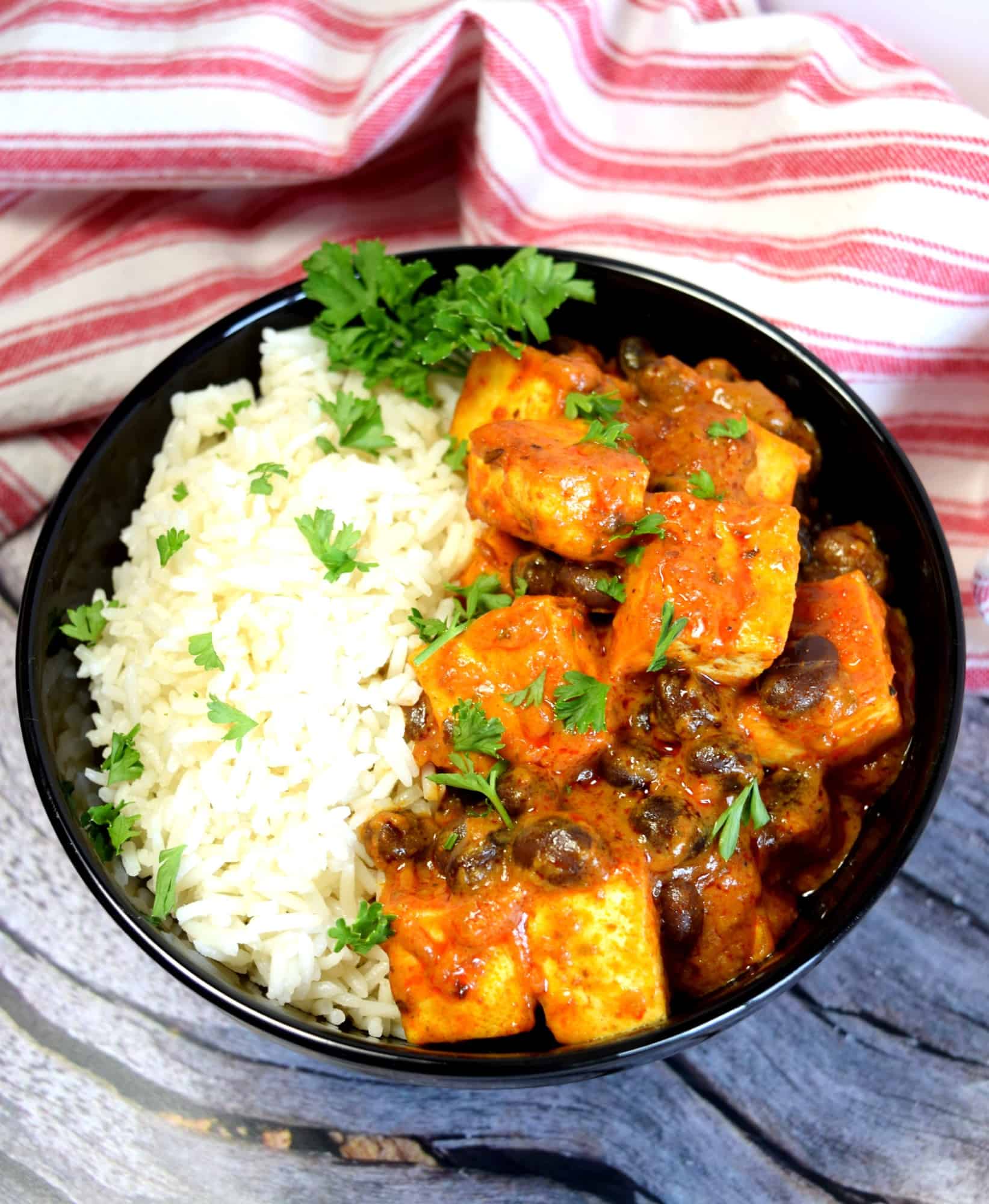 Tofu Black Bean Tikka Masala Bowls - Lord Byron's Kitchen