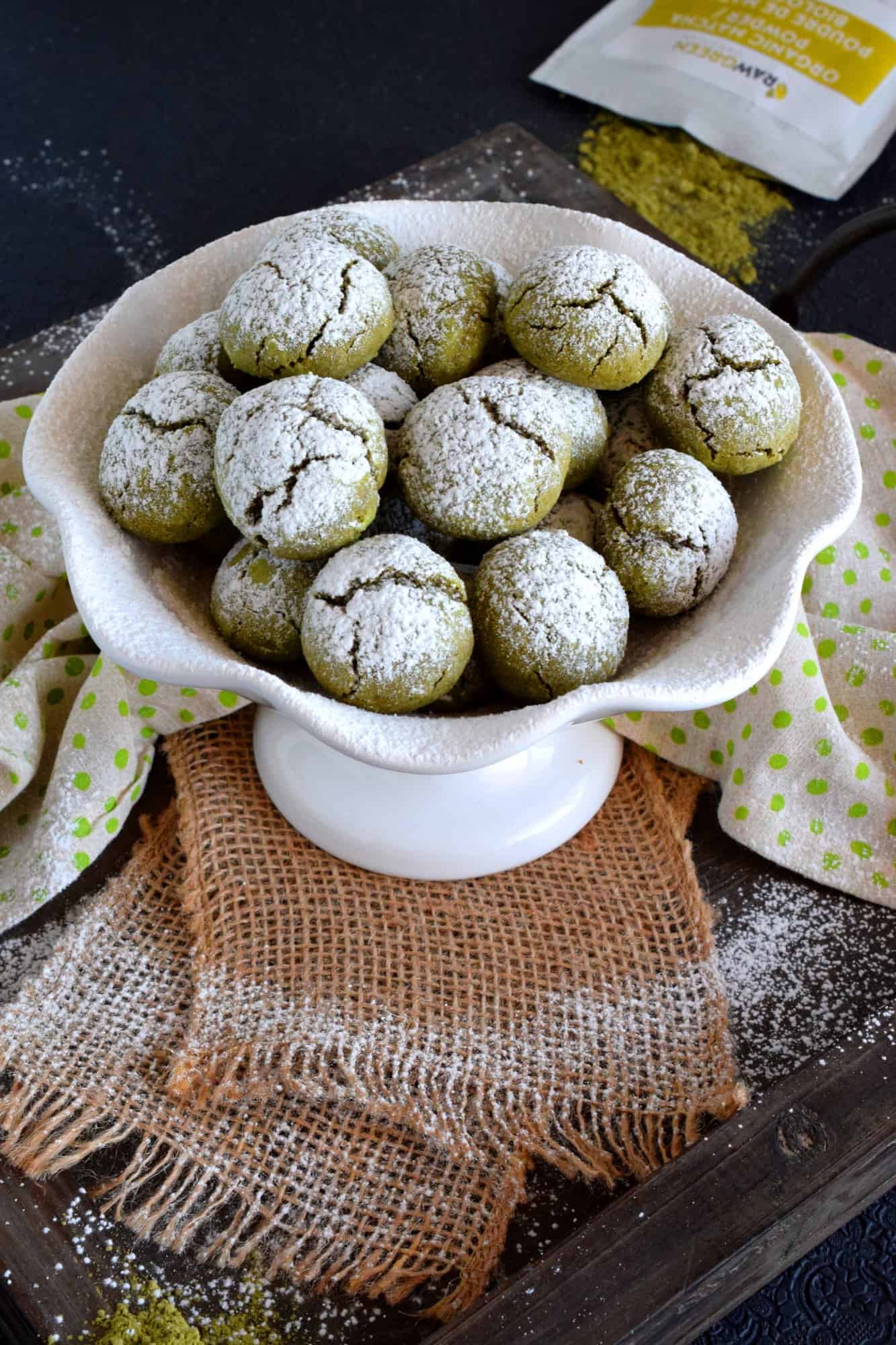 Matcha Green Tea Snowballs - Lord Byron's Kitchen