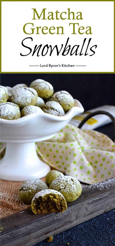 Matcha Green Tea Snowballs - Lord Byron's Kitchen