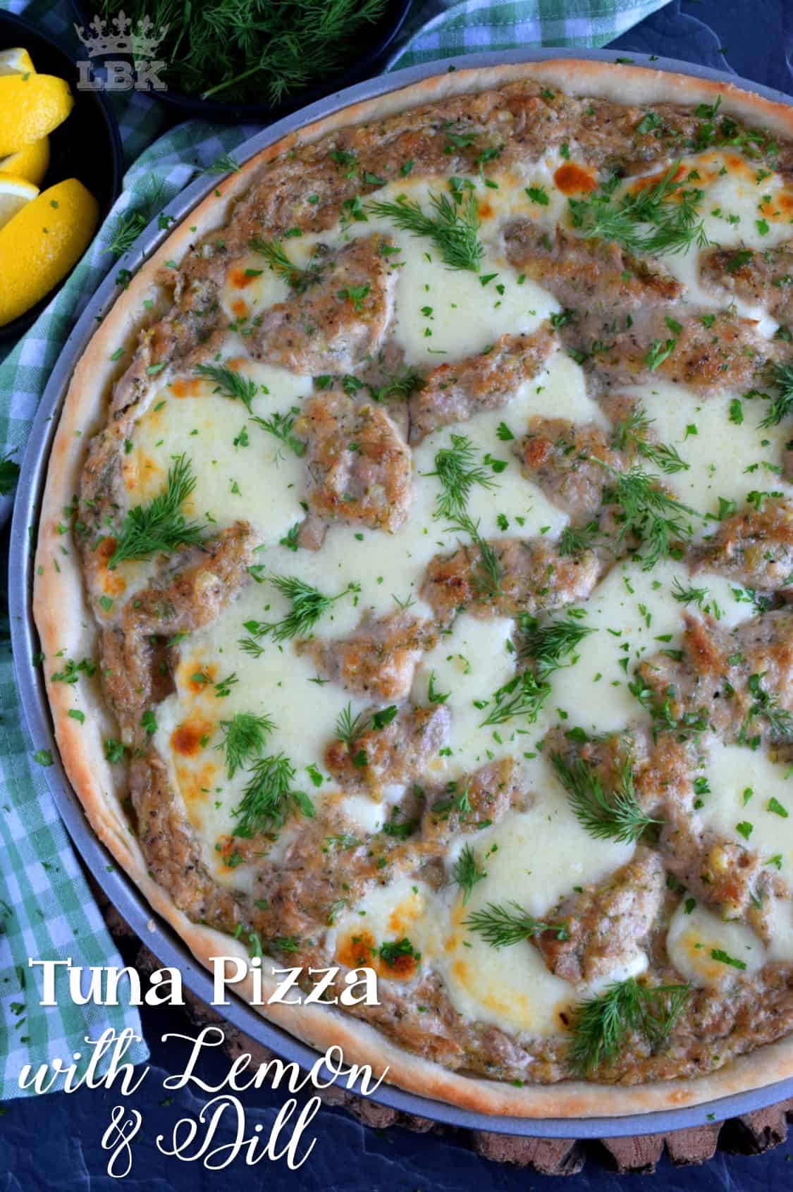 Tuna Pizza with Lemon and Dill - Lord Byron's Kitchen