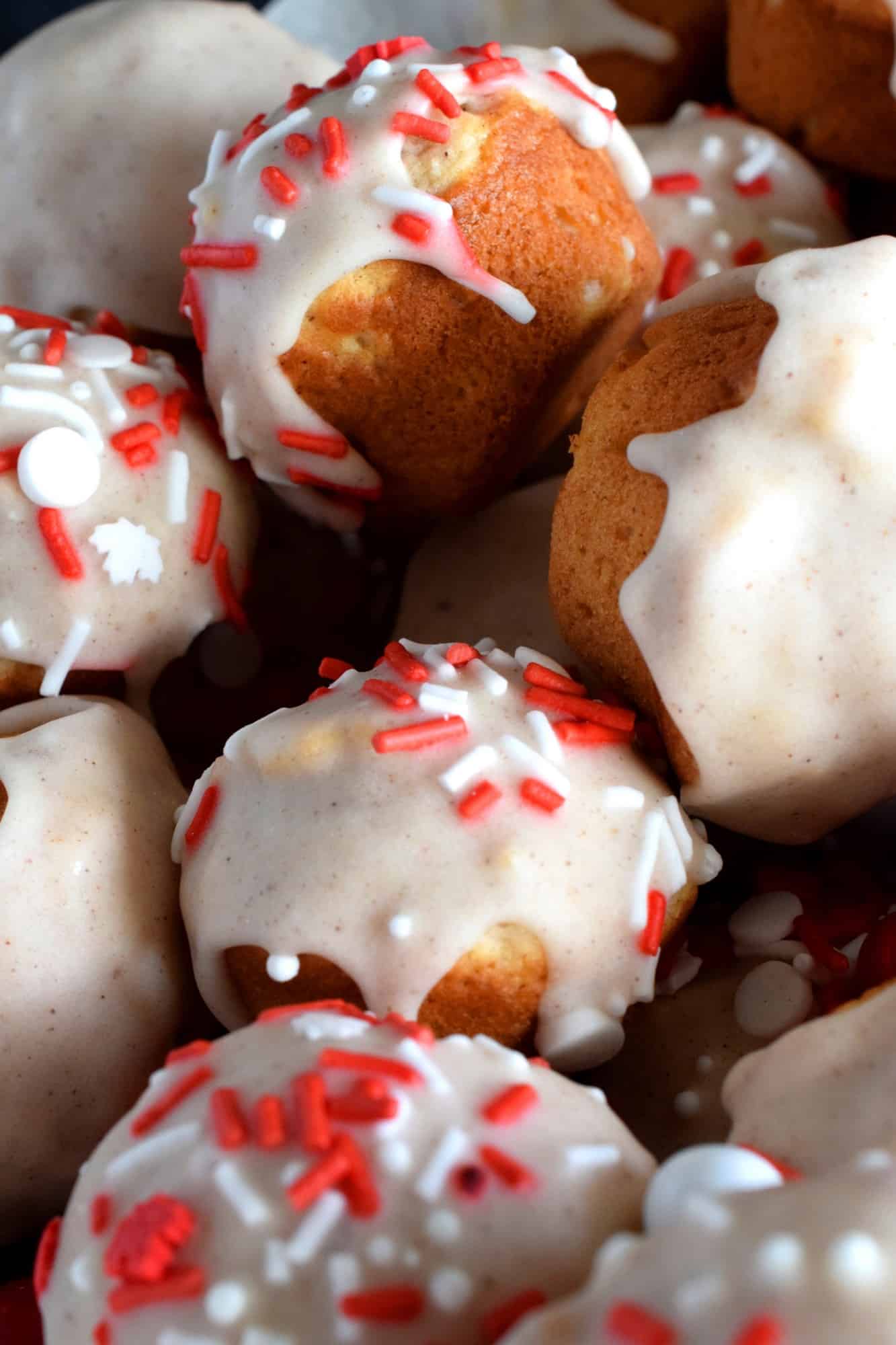 Canada Day Maple Glazed Mini Muffins - Lord Byron's Kitchen