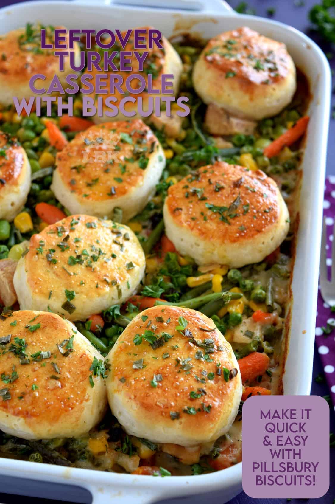 Leftover Turkey Casserole with Biscuits - Lord Byron's Kitchen