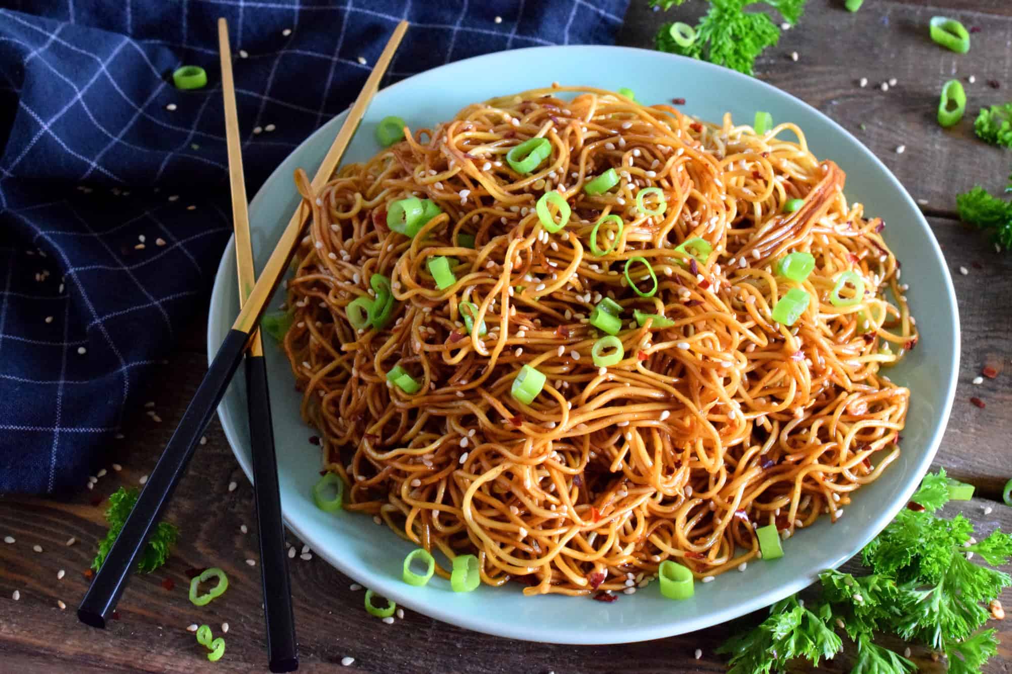 Garlic Sesame Lo Mein - Lord Byron's Kitchen
