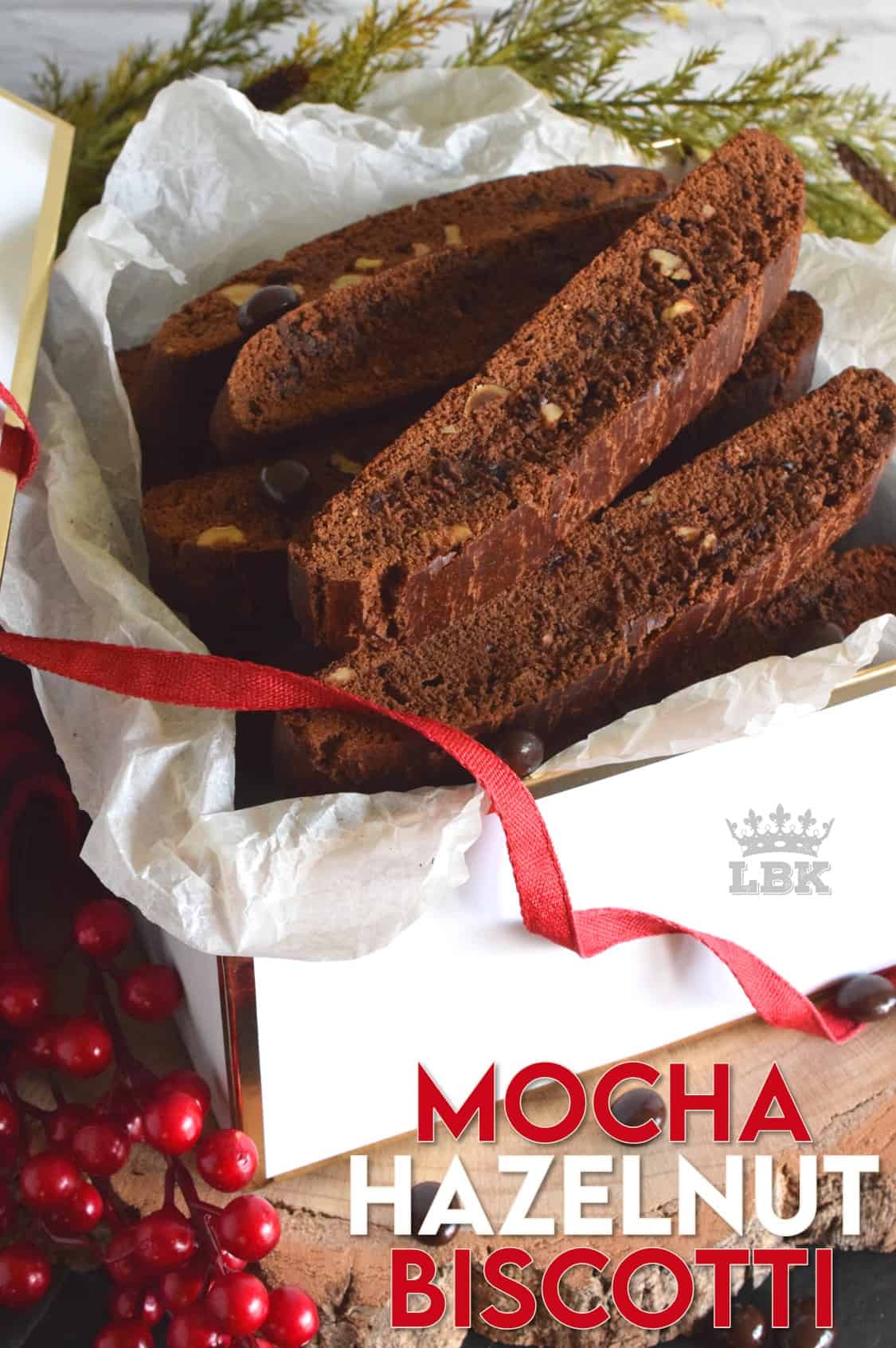 Mocha Hazelnut Biscotti - Lord Byron's Kitchen