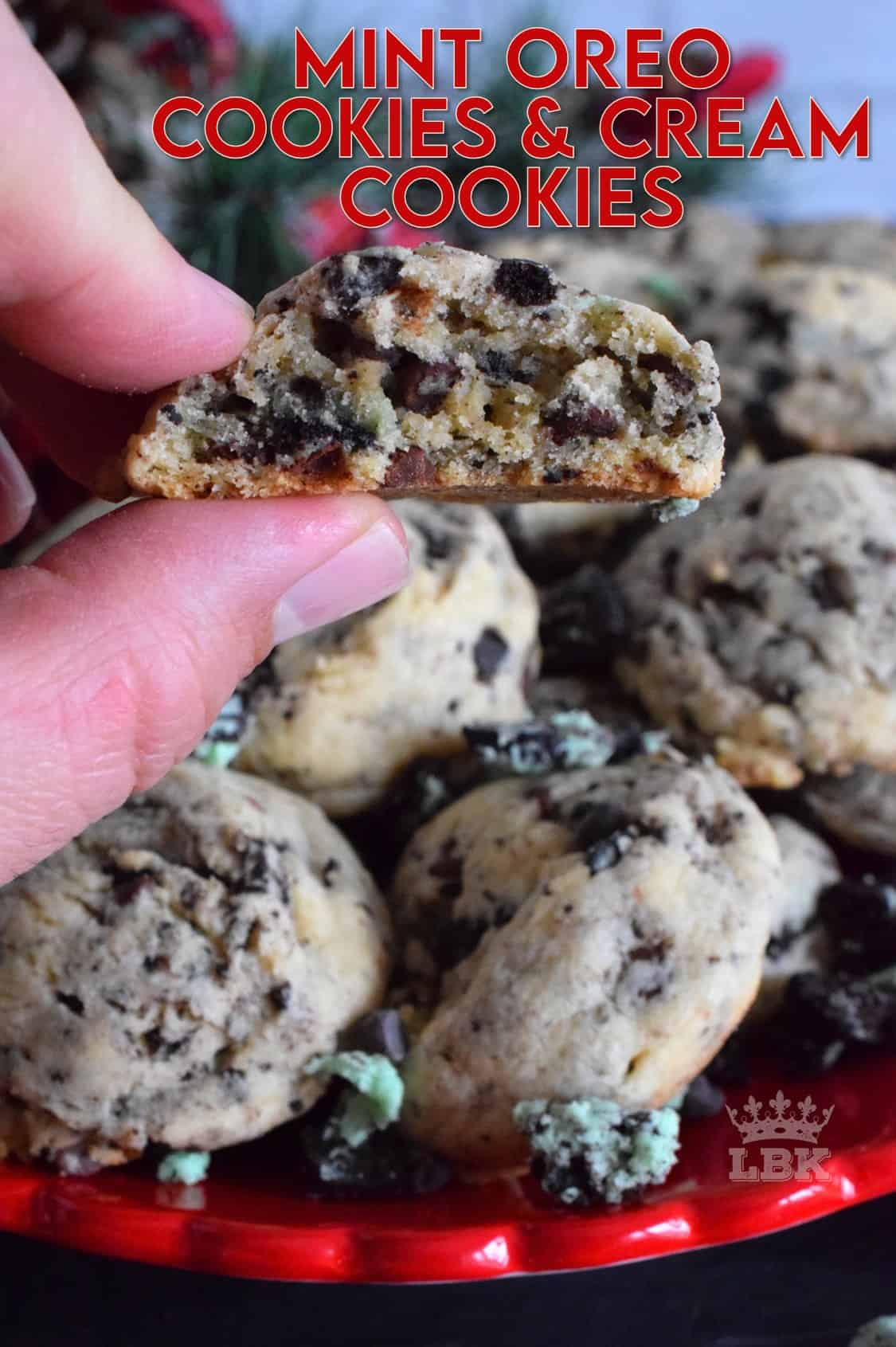 Mint Oreo Cookies and Cream Cookies - Lord Byron's Kitchen
