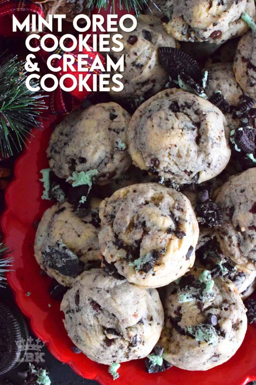 Mint Oreo Cookies and Cream Cookies - Lord Byron's Kitchen
