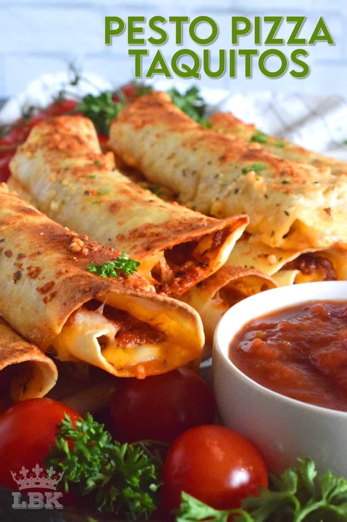 Pesto Pizza Taquitos - Lord Byron's Kitchen