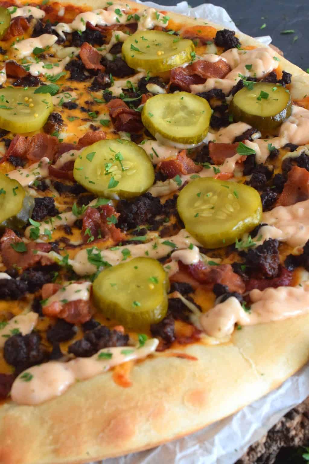 Bacon Cheeseburger Pizza - Lord Byron's Kitchen