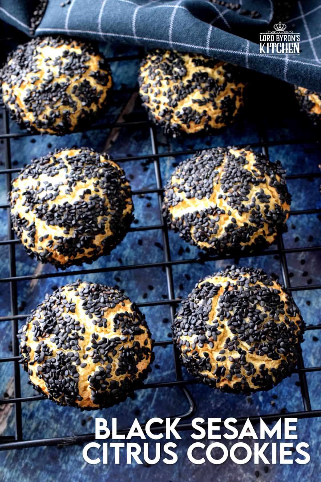 Black Sesame Citrus Cookies - Lord Byron's Kitchen