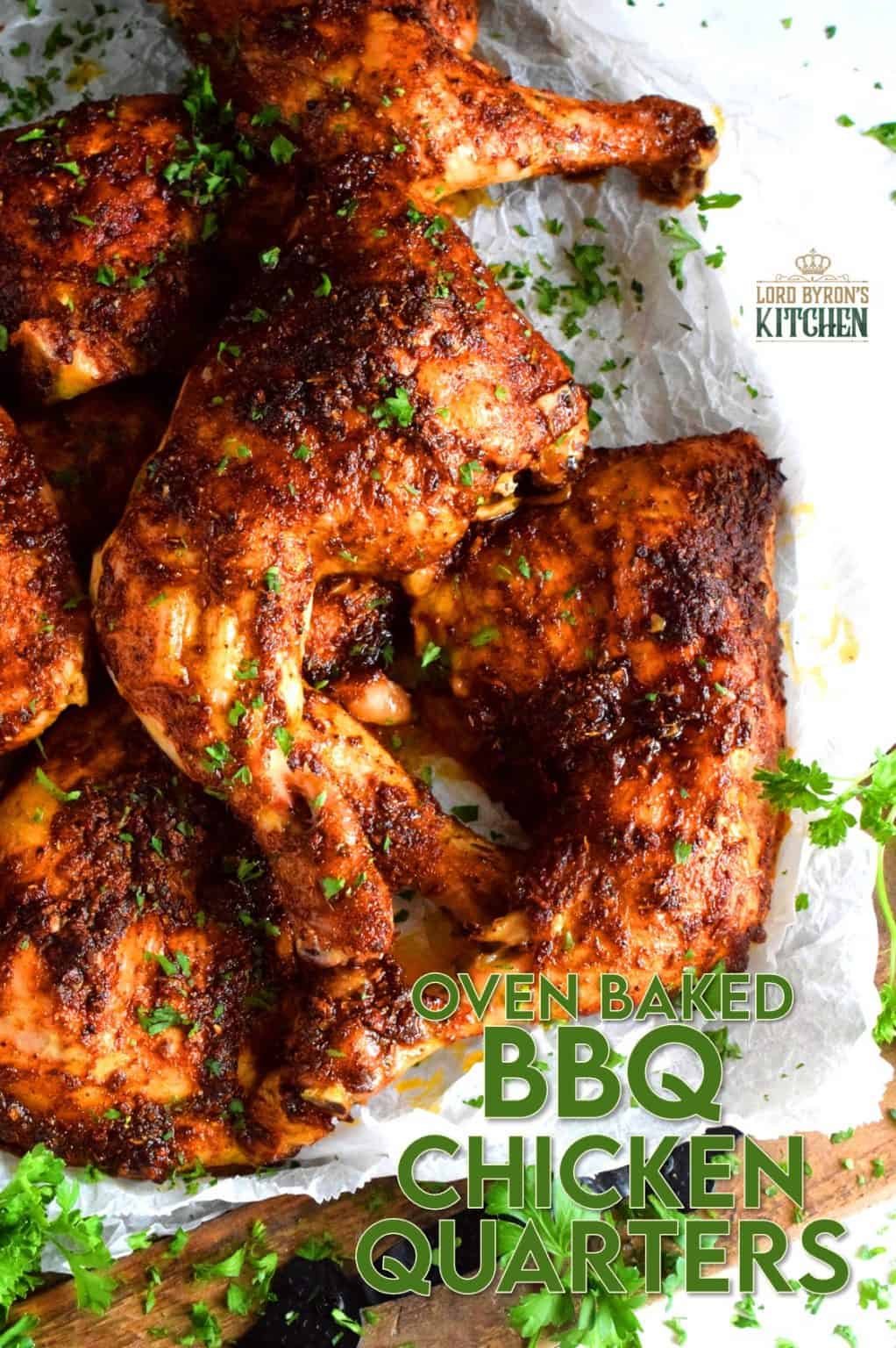 Oven Baked Spicy Barbecue Chicken Quarters - Lord Byron's Kitchen