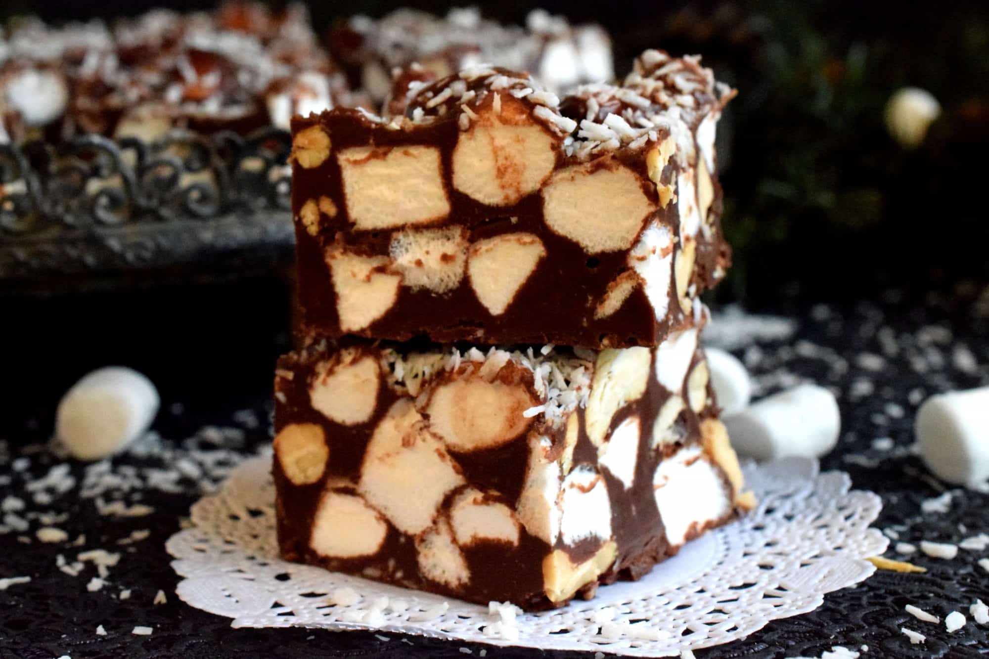 Rocky Road Fudge Squares - Lord Byron's Kitchen