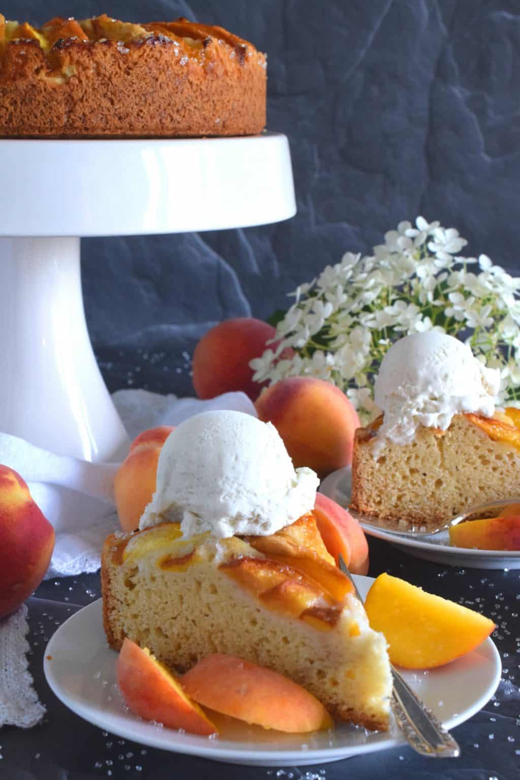 Fresh Peach Cake - Lord Byron's Kitchen