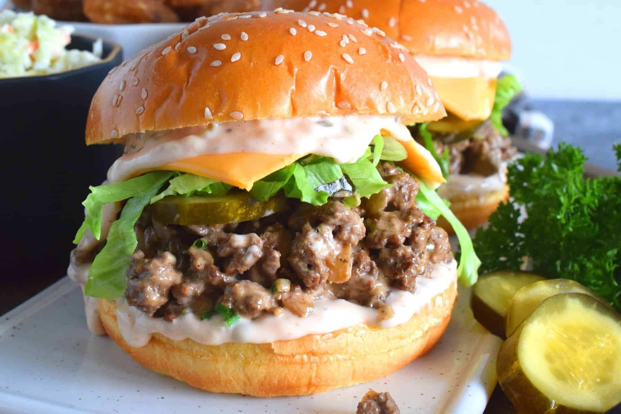 Loose Meat Big Mac Burgers - Lord Byron's Kitchen