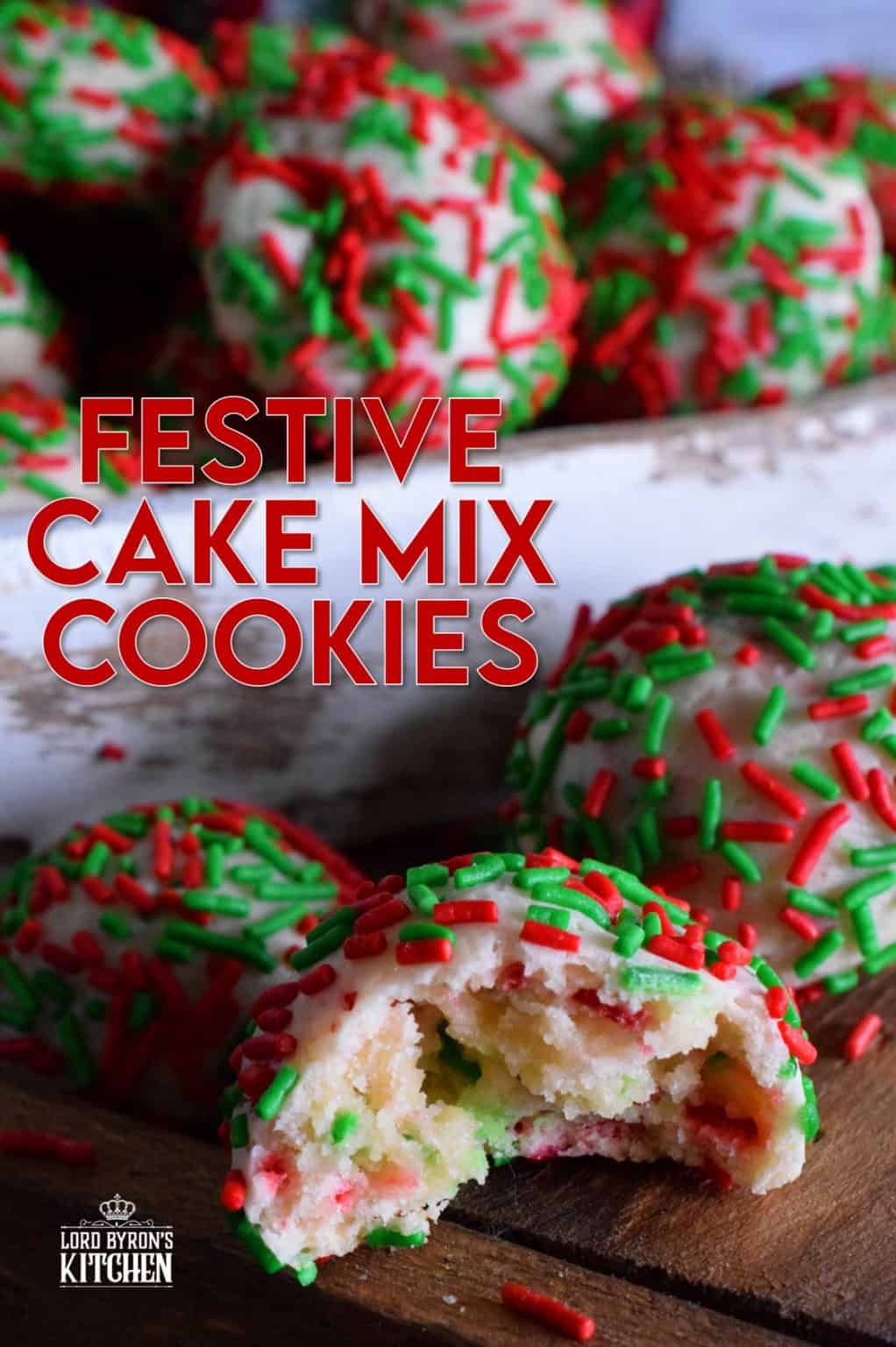Festive Cake Mix Cookies - Lord Byron's Kitchen