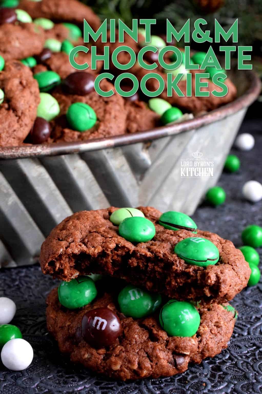 Mint Chocolate M&M Cookies - Lord Byron's Kitchen
