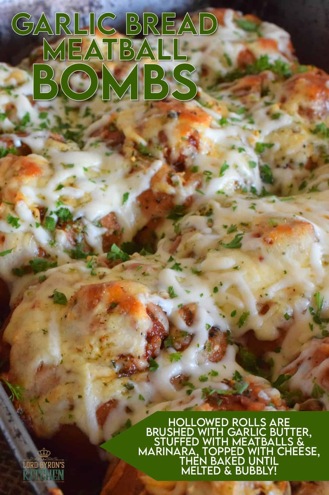 Garlic Bread Meatball Bombs - Lord Byron's Kitchen