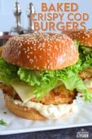 Baked Crispy Cod Burgers - Lord Byron's Kitchen