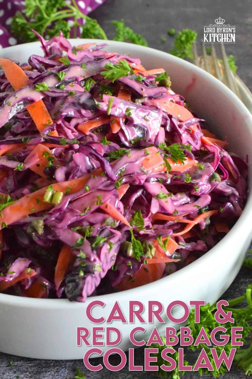 Carrot and Red Cabbage Coleslaw - Lord Byron's Kitchen