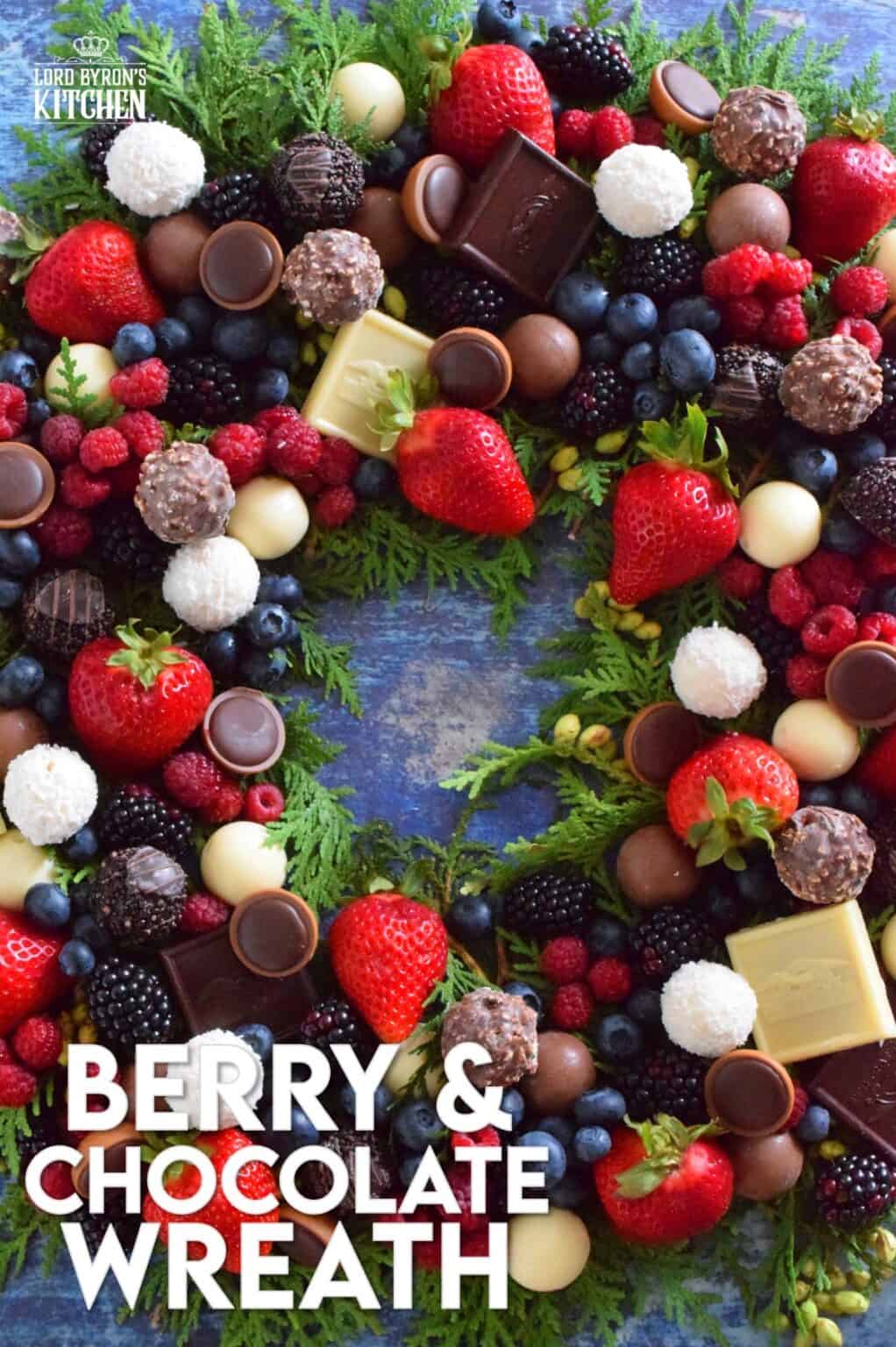 Berry and Chocolate Wreath - Lord Byron's Kitchen