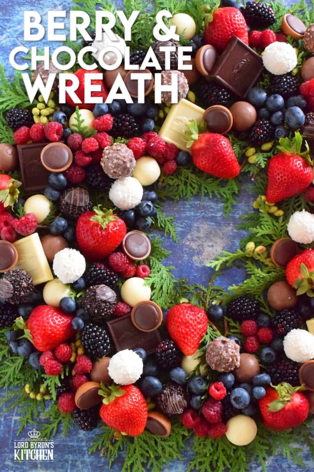 Berry and Chocolate Wreath - Lord Byron's Kitchen