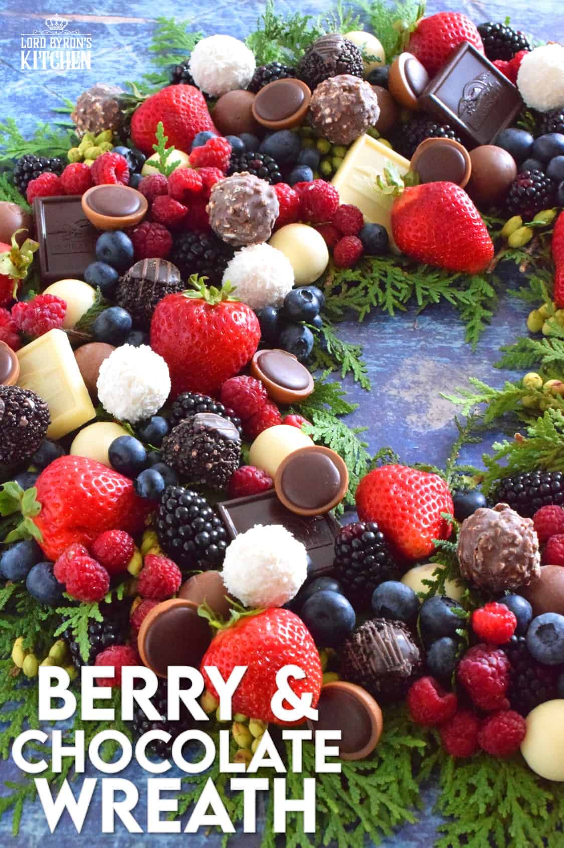 Berry and Chocolate Wreath - Lord Byron's Kitchen