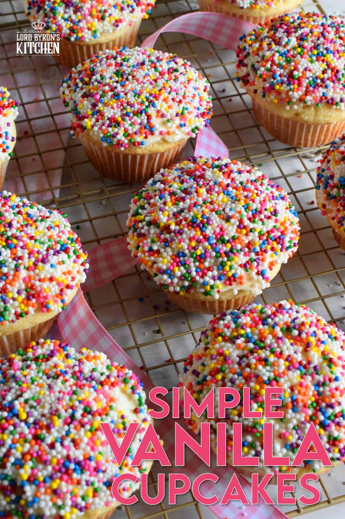 Simple Vanilla Cupcakes - Lord Byron's Kitchen
