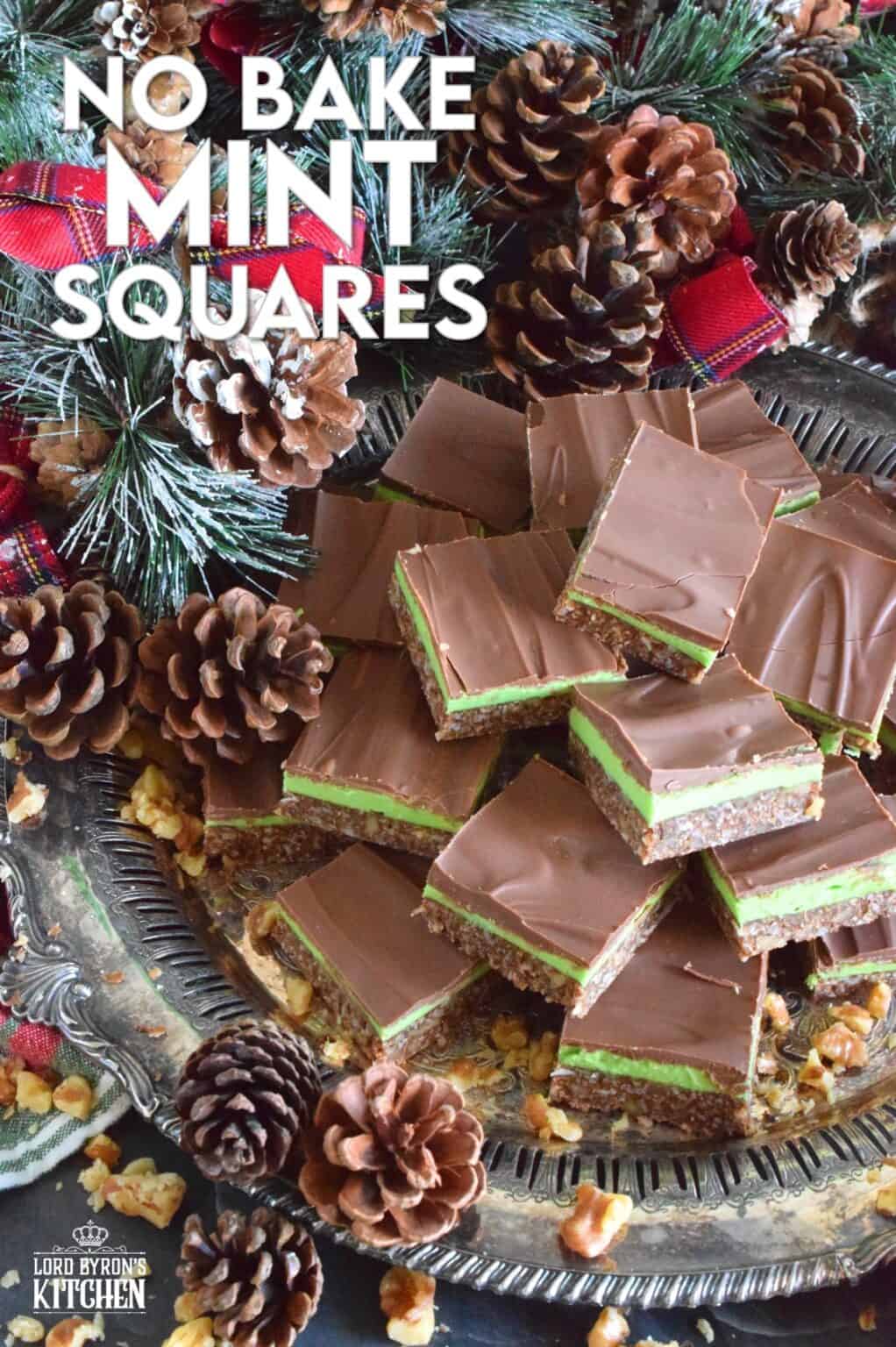 No Bake Mint Squares - Lord Byron's Kitchen