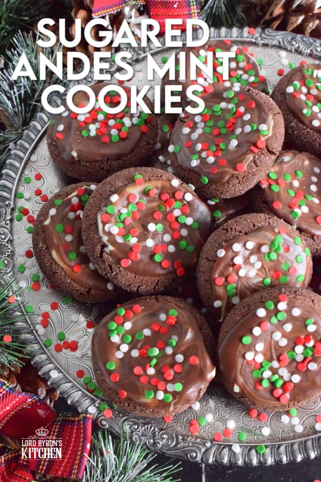 Sugared Andes Mint Cookies - Lord Byron's Kitchen