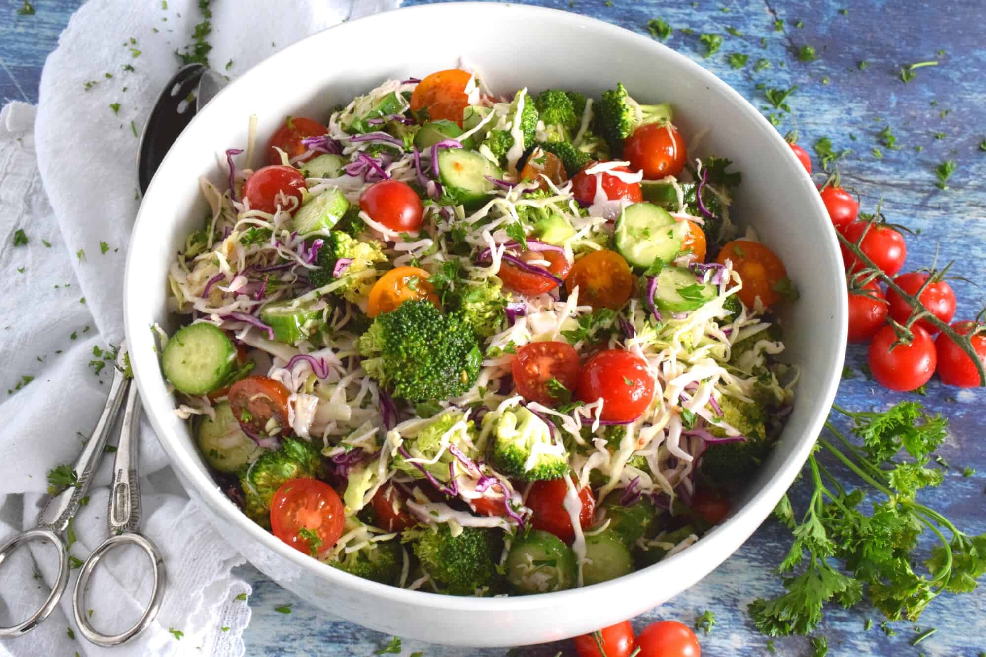 Broccoli and Cabbage Salad - Lord Byron's Kitchen