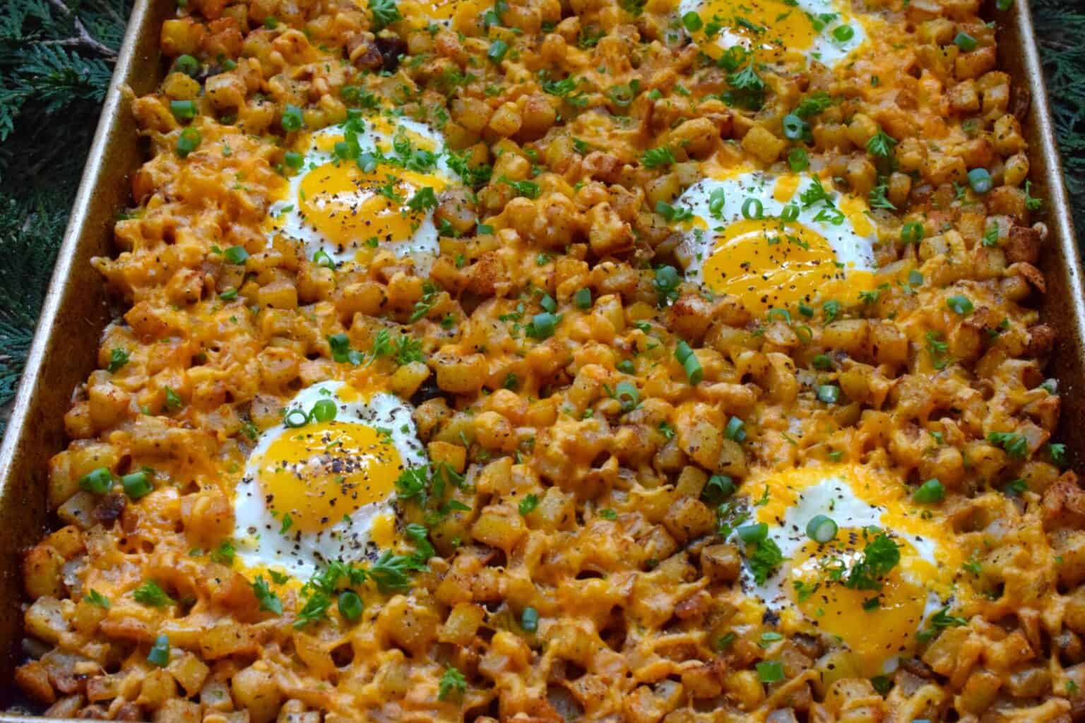 Sheet Pan Potato and Egg Breakfast - Lord Byron's Kitchen