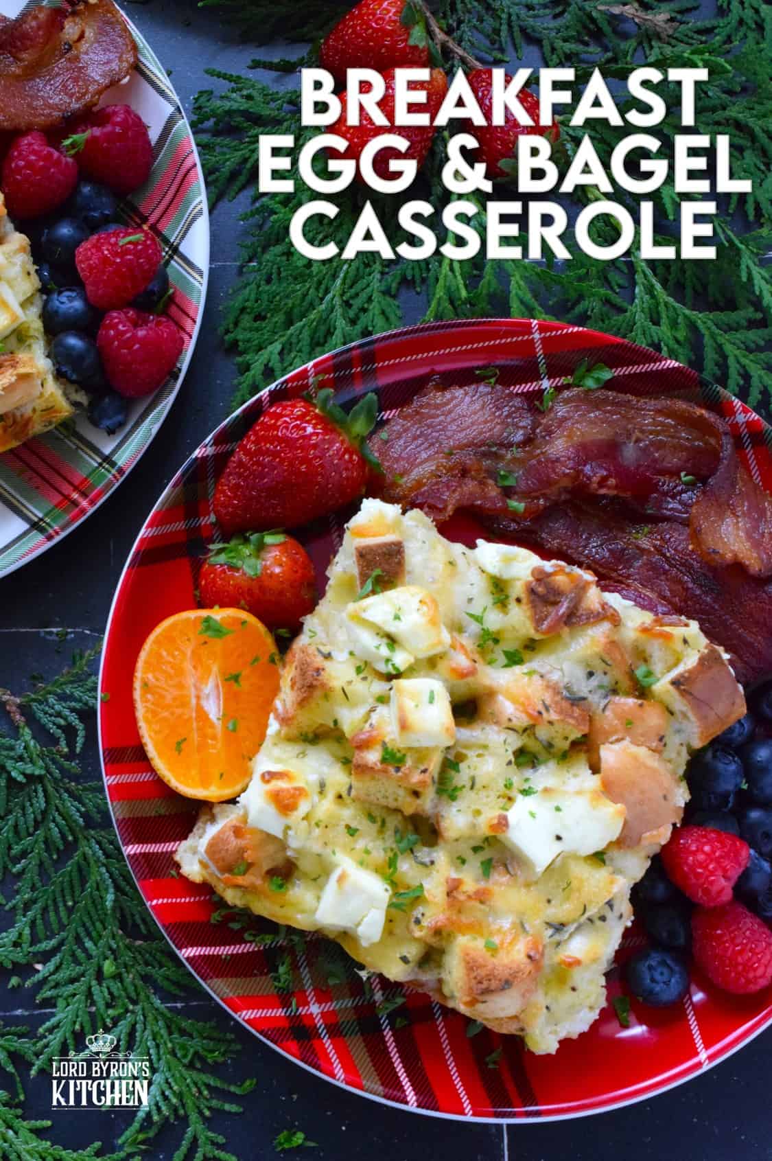 Breakfast Egg and Bagel Casserole - Lord Byron's Kitchen