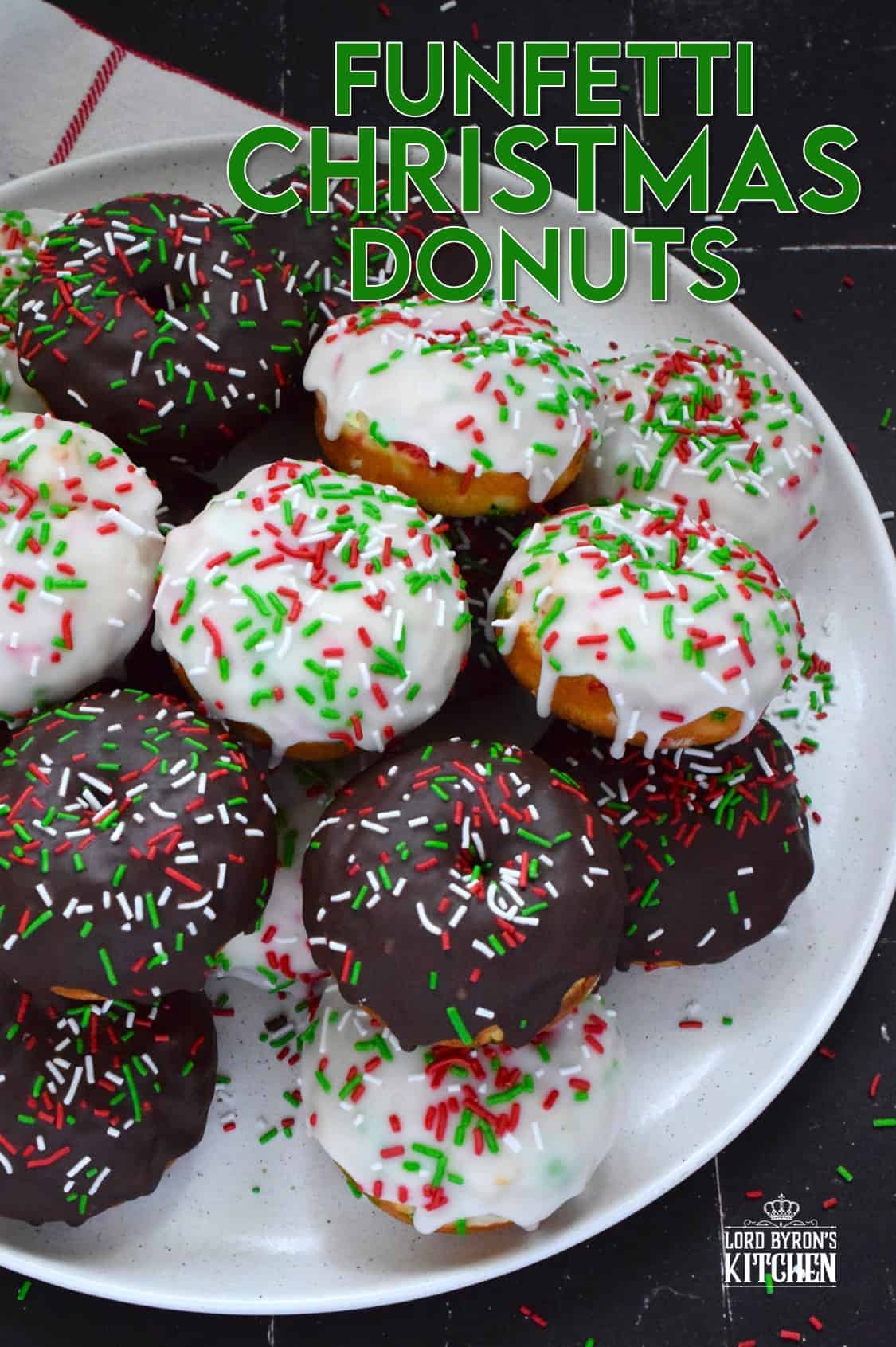 Funfetti Christmas Donuts - Lord Byron's Kitchen