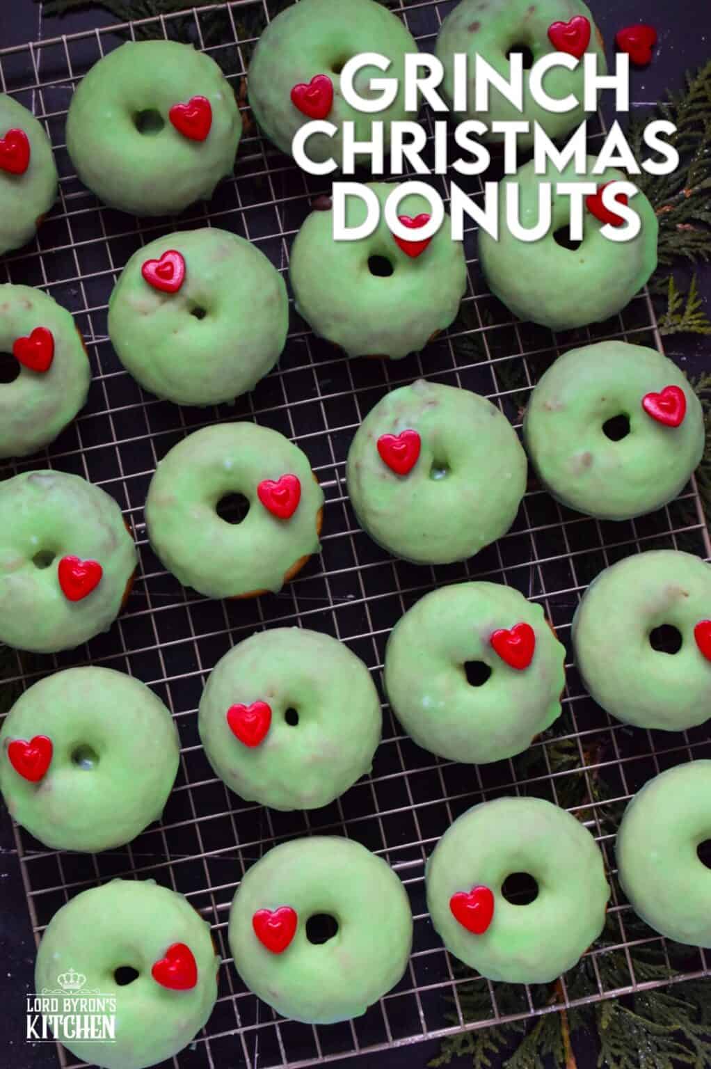 Grinch Christmas Donuts - Lord Byron's Kitchen