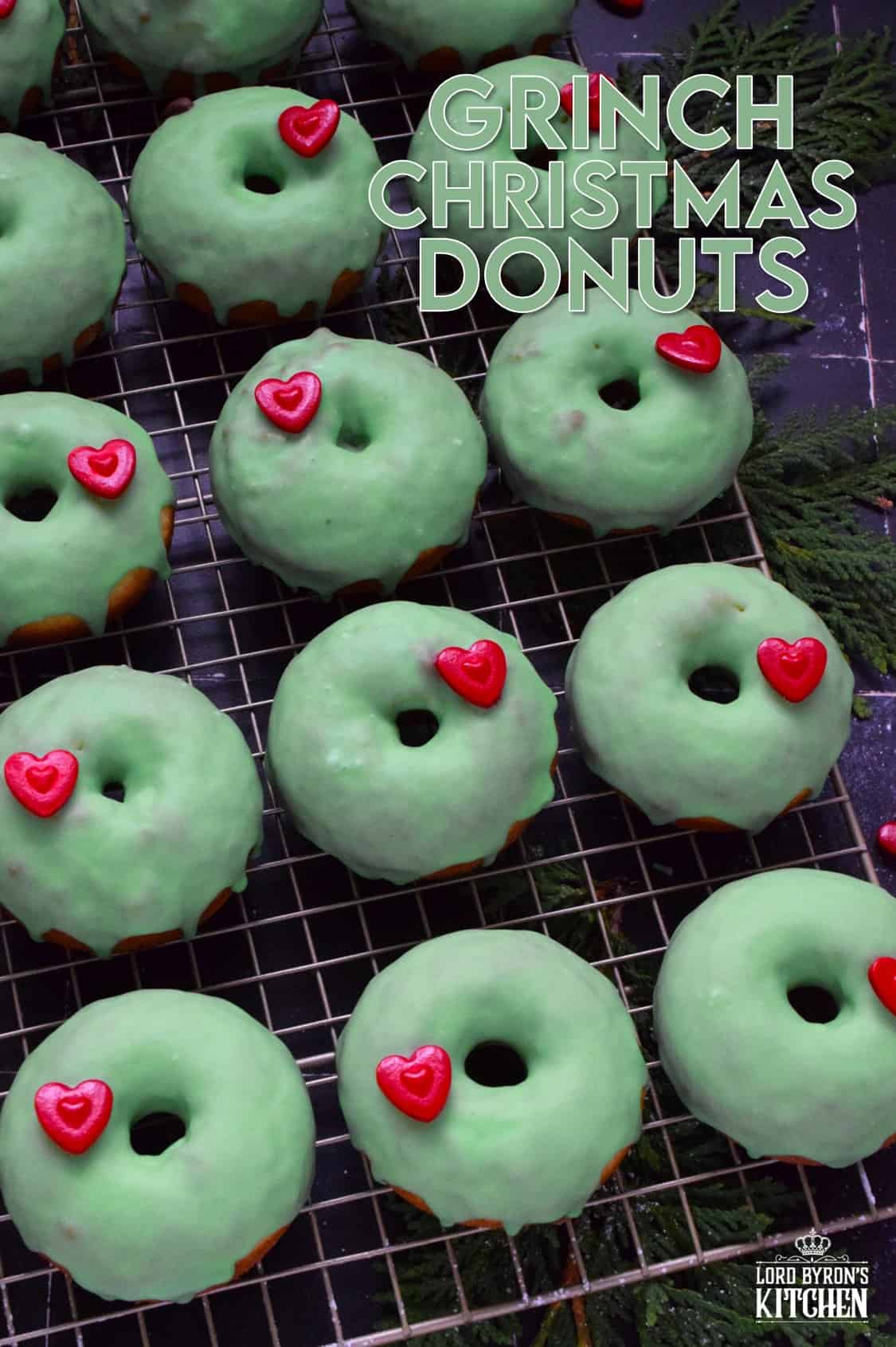 Grinch Christmas Donuts - Lord Byron's Kitchen