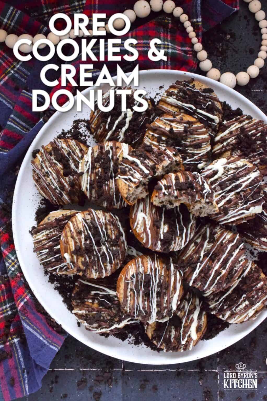 Oreo Cookies and Cream Donuts - Lord Byron's Kitchen