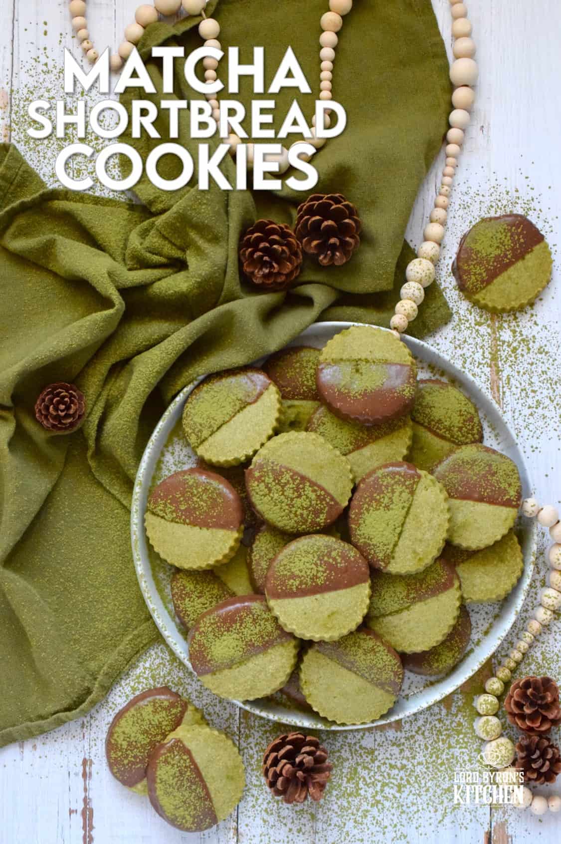 Matcha Shortbread Cookies - Lord Byron's Kitchen