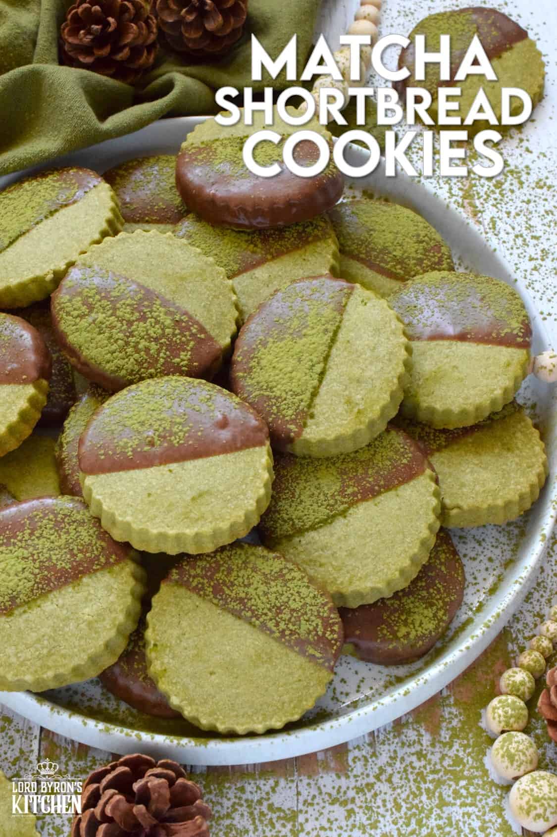 Matcha Shortbread Cookies - Lord Byron's Kitchen