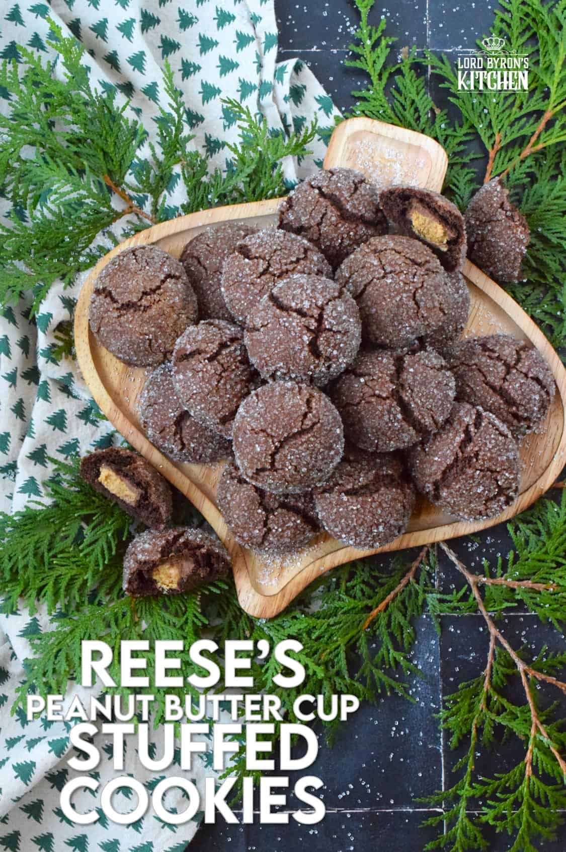 Reese's Peanut Butter Cup Stuffed Cookies - Lord Byron's Kitchen