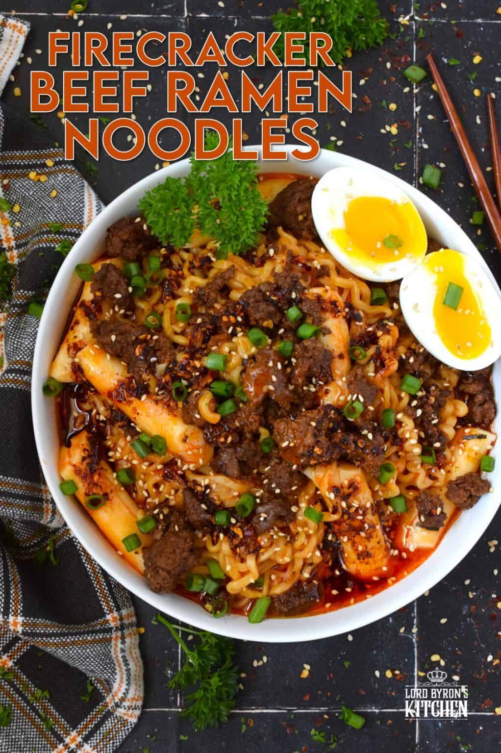 Firecracker Beef Ramen Noodles - Lord Byron's Kitchen