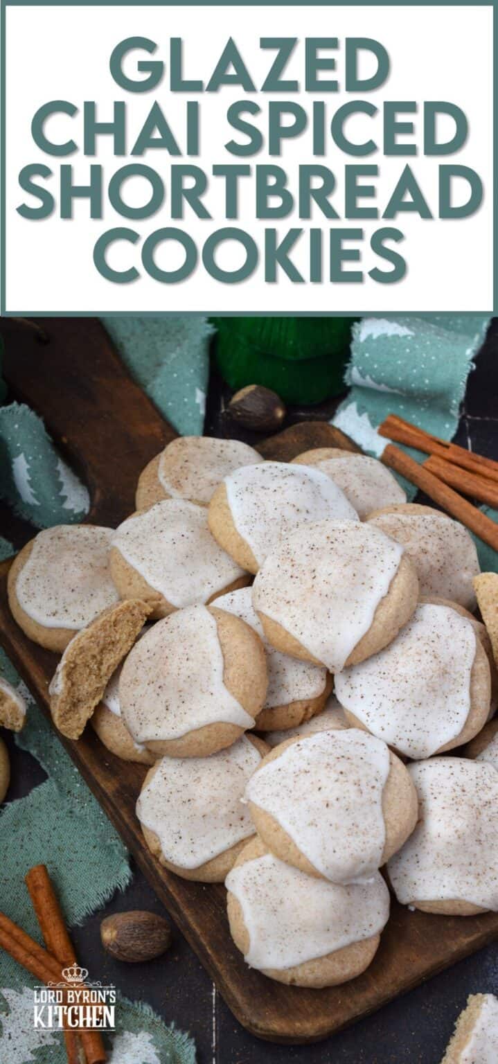 Glazed Chai Spiced Shortbread Cookies - Lord Byron's Kitchen