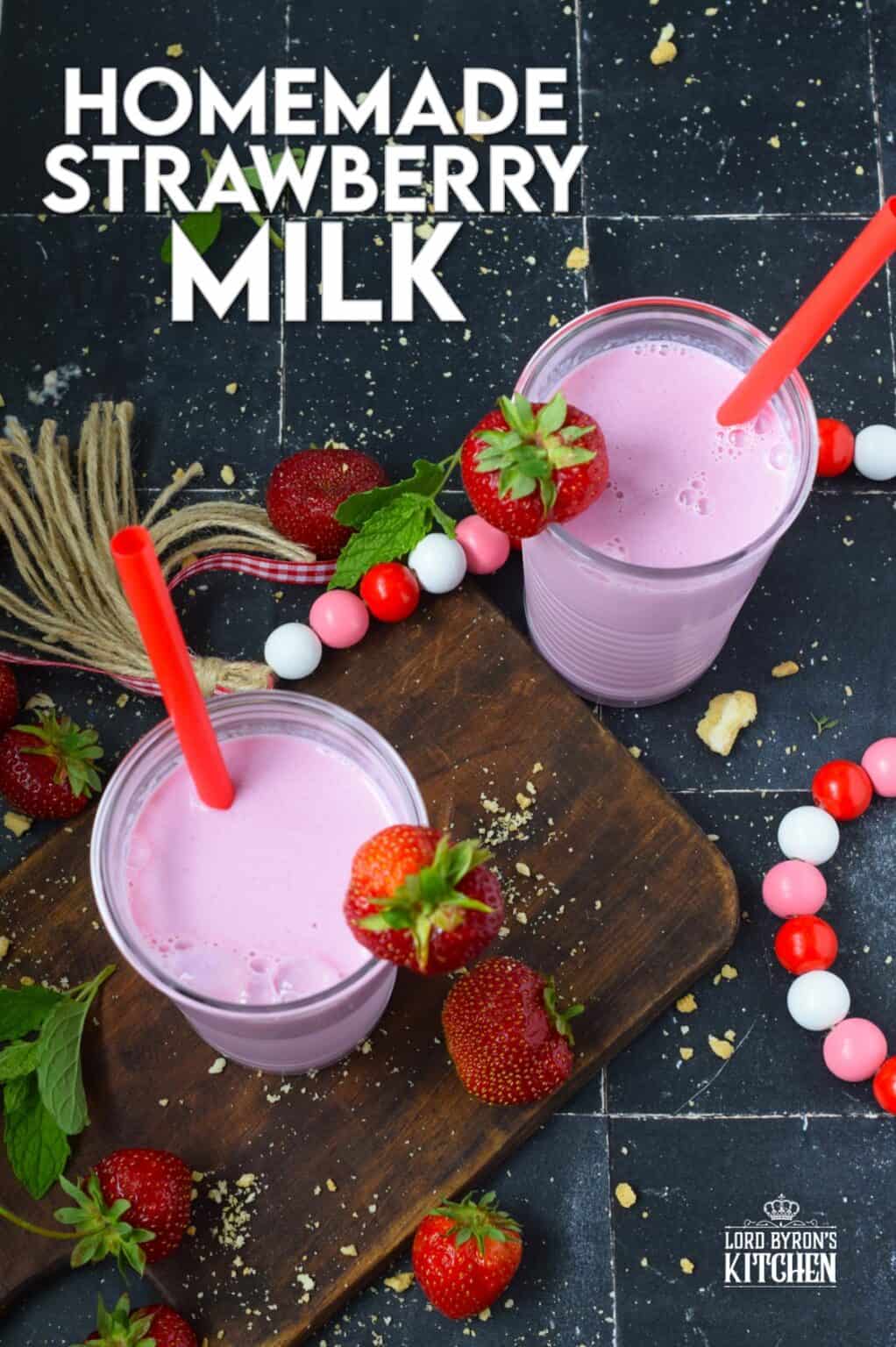 Homemade Strawberry Milk - Lord Byron's Kitchen
