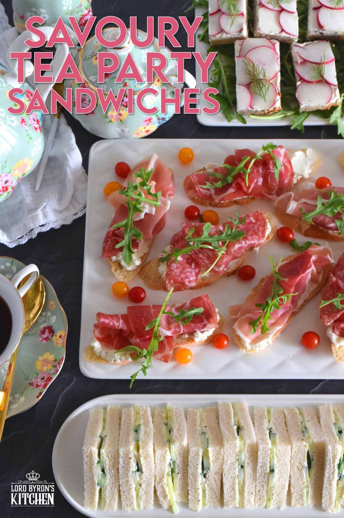 Savoury Tea Party Sandwiches - Lord Byron's Kitchen