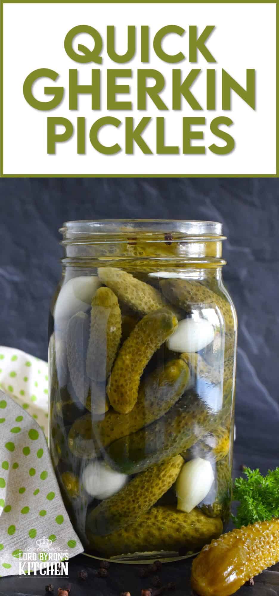 Quick Gherkin Pickles - Lord Byron's Kitchen