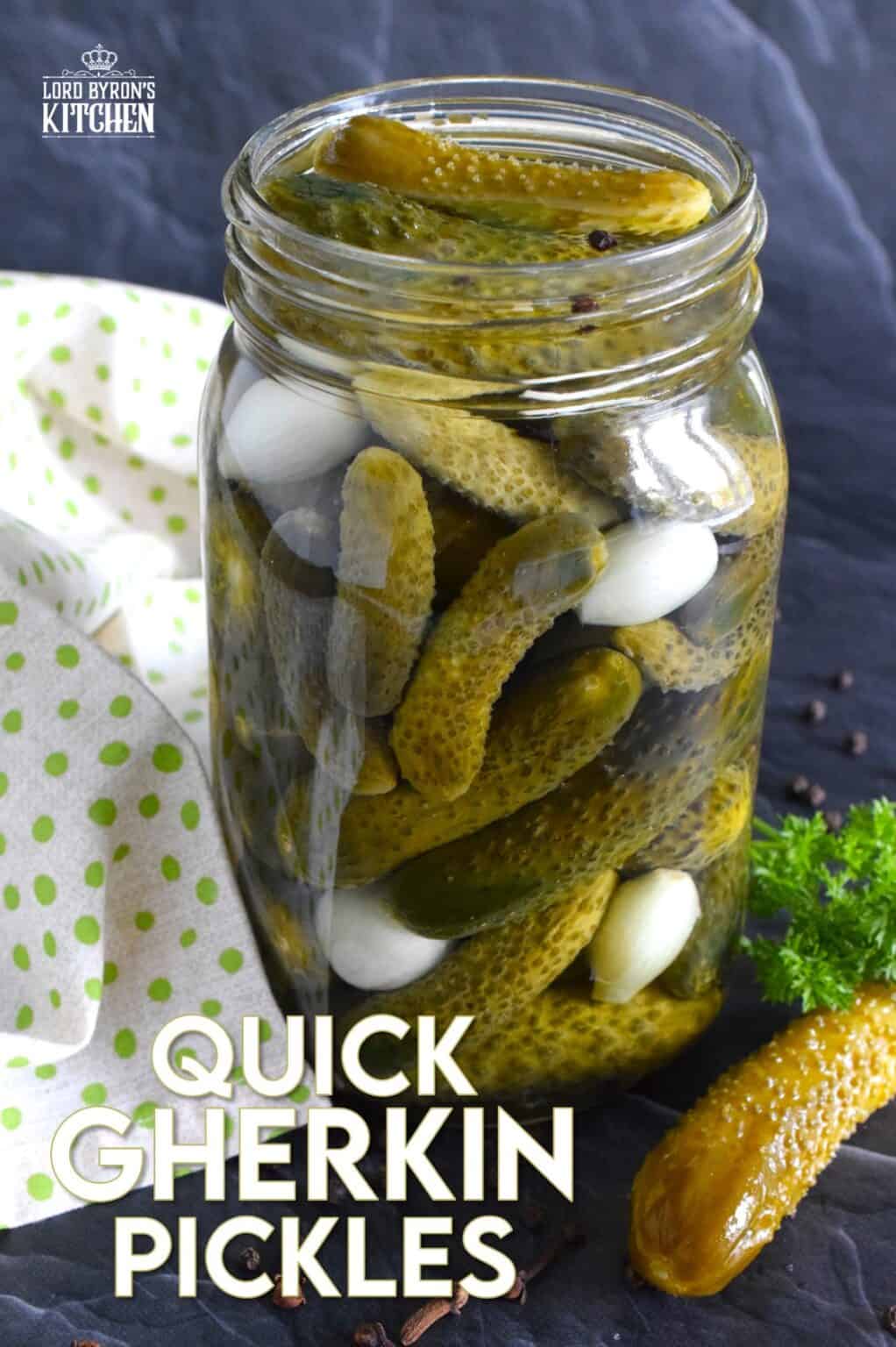 Quick Gherkin Pickles - Lord Byron's Kitchen