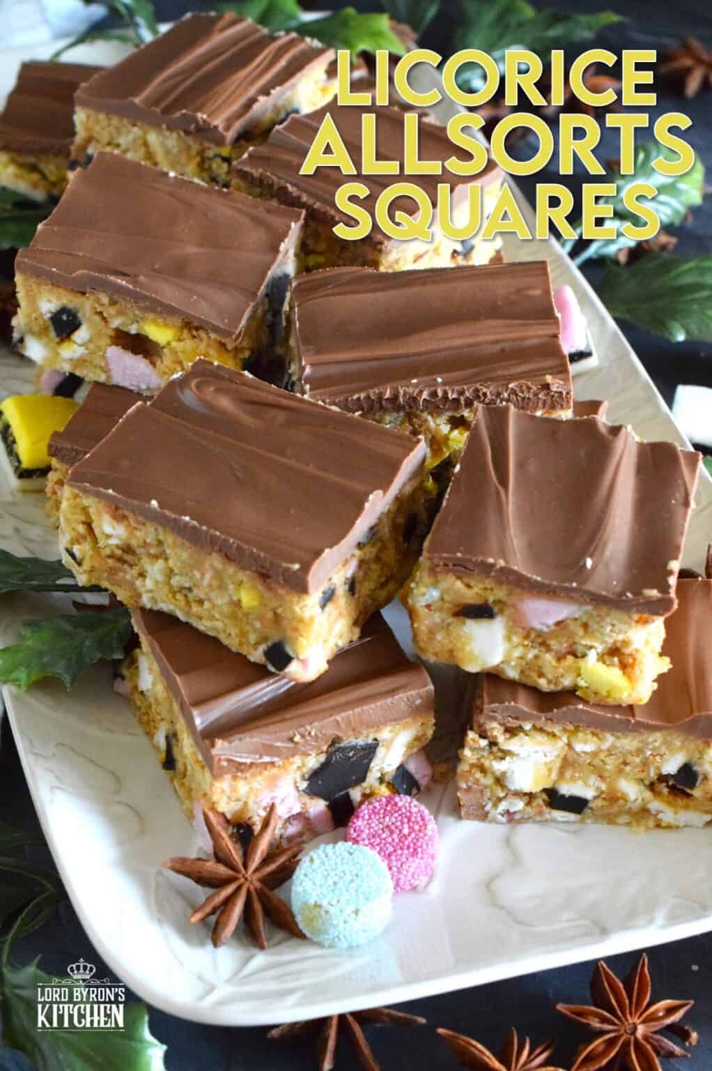 Licorice Allsorts Squares - Lord Byron's Kitchen