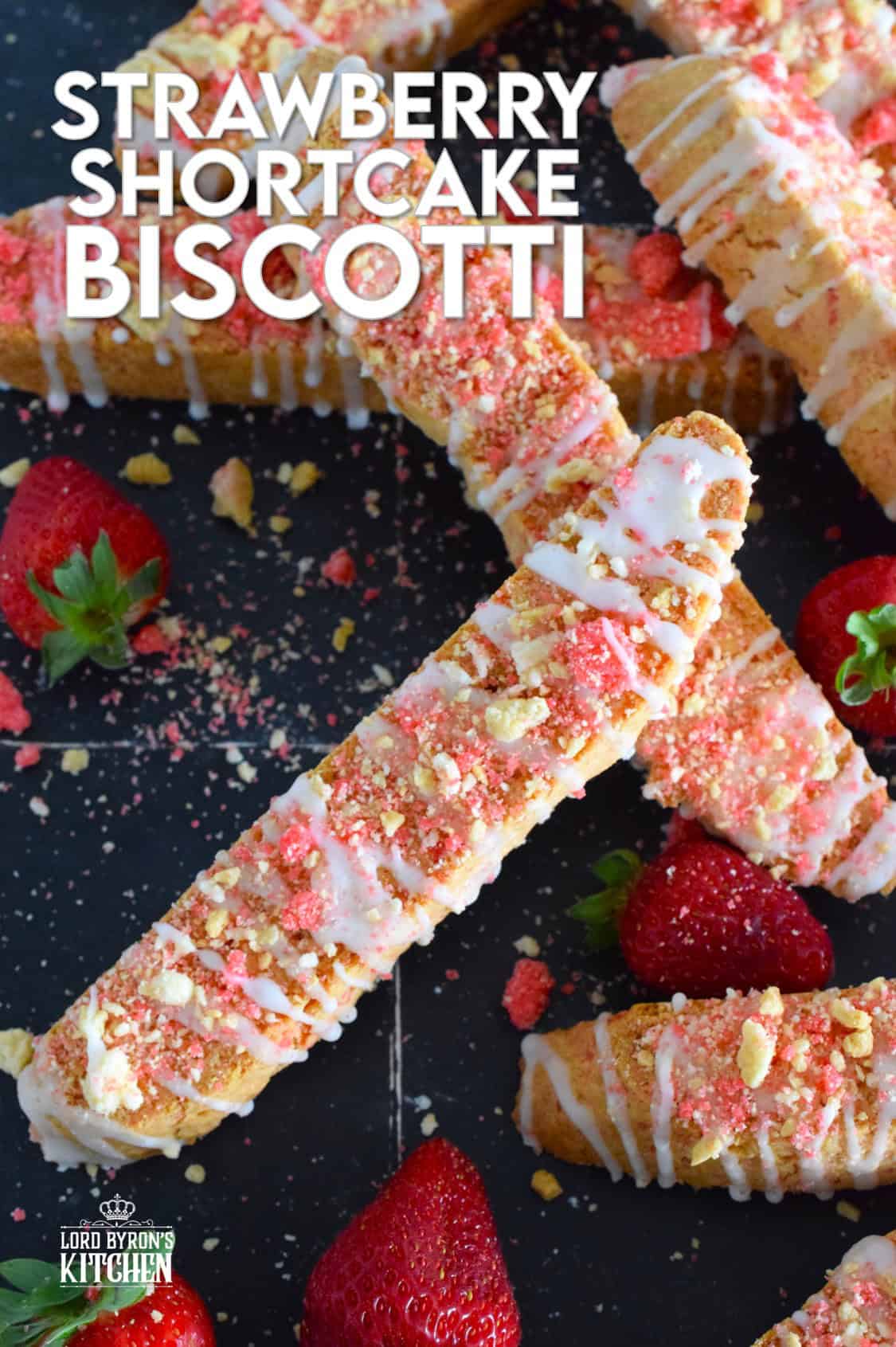 Strawberry Shortcake Biscotti - Lord Byron's Kitchen