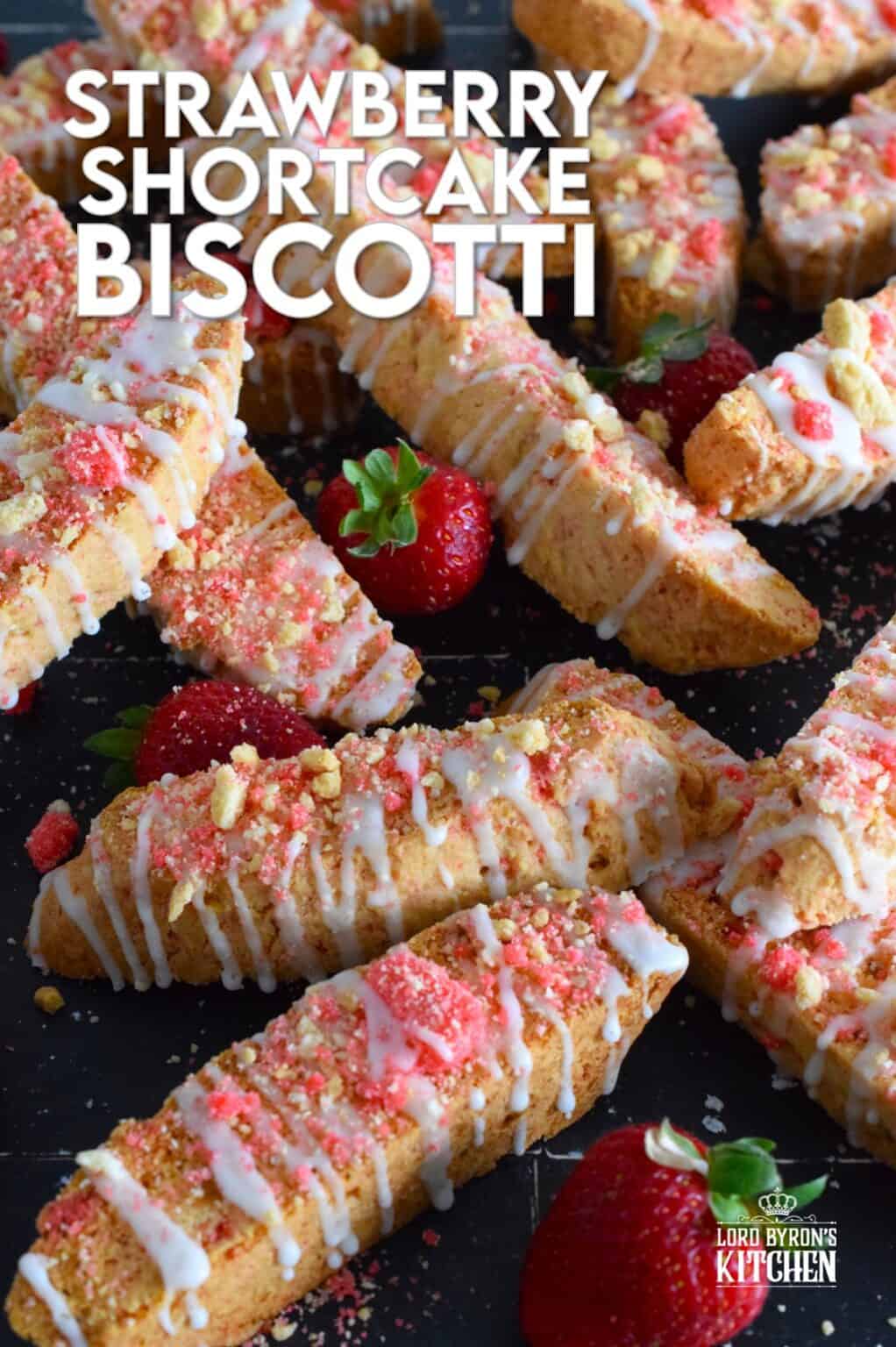 Strawberry Shortcake Biscotti - Lord Byron's Kitchen